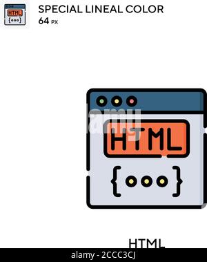 Html Special lineal color icon. Illustration symbol design template for ...