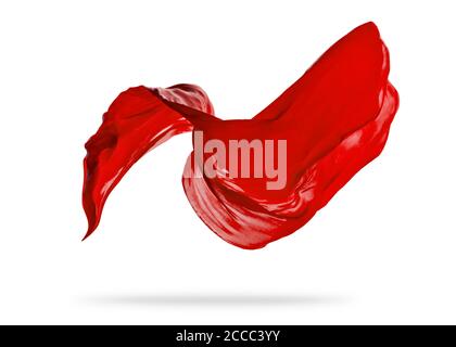 Smooth elegant transparent red cloth separated on gray background Stock ...