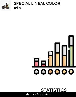 Statistics Special lineal color icon. Illustration symbol design ...