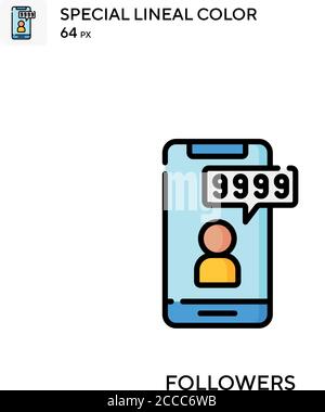 followers vector icon editable stroke outline icons for web and mobile ...