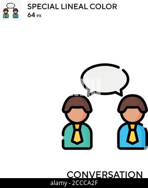 Conversation Special lineal color icon. Illustration symbol design ...