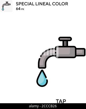 Tap Special lineal color icon. Illustration symbol design template for ...