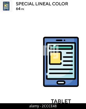 Tablet-2 Special lineal color icon. Illustration symbol design template ...
