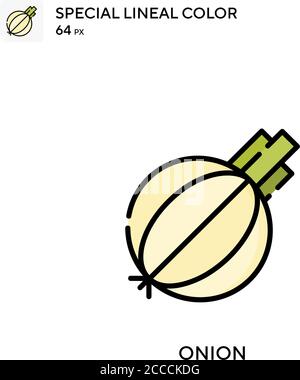 Onion Special lineal color icon. Illustration symbol design template ...