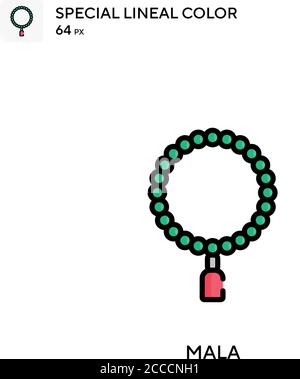 prayer beads mala buddhism color icon vector illustration Stock Vector ...