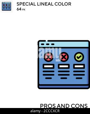 pros and cons icon color illustration Stock Vector Image & Art - Alamy