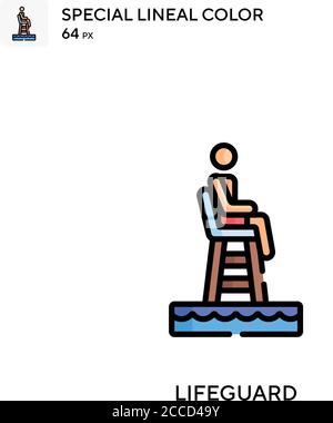 Lifeguard Special lineal color icon. Illustration symbol design ...
