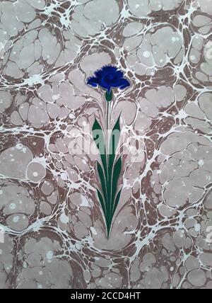 Abstract marbling floral pattern for fabric,tile design. background ...