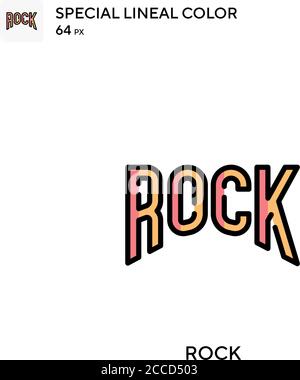 Rock Special lineal color icon. Illustration symbol design template for ...