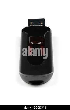 USB flash drive showing data concept on white background. High ...