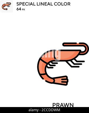 Raw black tiger shrimp on white background. Whole prawn, seafood vector illustration Stock ...