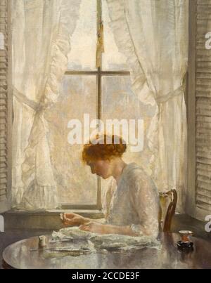The Seamstress 1916 by Joseph DeCamp Stock Photo - Alamy