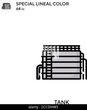 Tank Special lineal color icon. Illustration symbol design template for ...