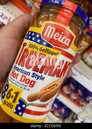 Jar of Hot Dog Sausages Stock Photo - Alamy