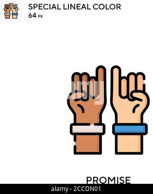 Pinky promise Special lineal color vector icon. Illustration symbol ...
