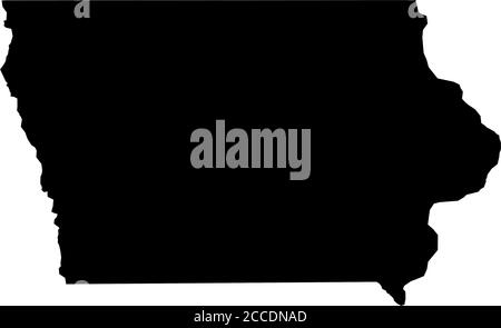 Simple map of Des Moines, Iowa, USA. Black and white version for ...