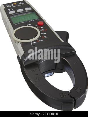 Digital clamp-meter, cut out on white background Stock Photo - Alamy