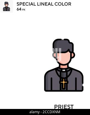 Priest Special lineal color icon. Illustration symbol design template ...