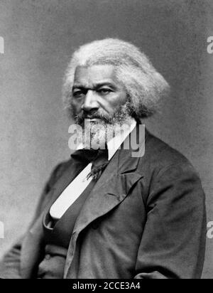 Former slave and abolitionist Frederick Douglass, circa 1855. File ...