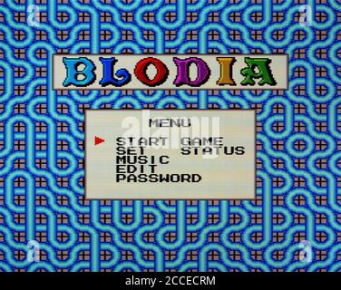 Blodia - PC Engine Videogame - Editorial use only Stock Photo - Alamy