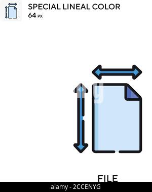 File Special lineal color icon. Illustration symbol design template for ...