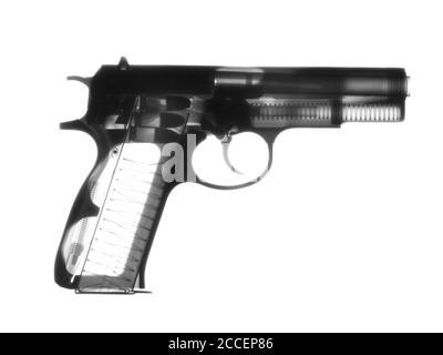 Handgun and bullets, X-ray Stock Photo - Alamy