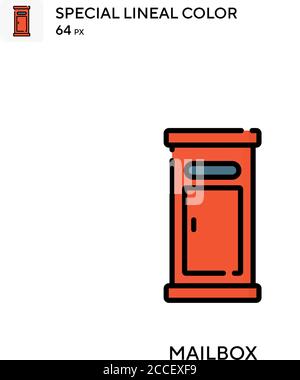 Mailbox Special lineal color icon. Illustration symbol design template ...