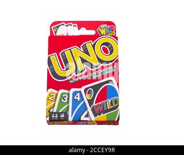 Background of the Uno playing cards. American card game. Deck of Uno ...