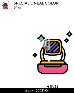 Ring Special lineal color icon. Illustration symbol design template for ...