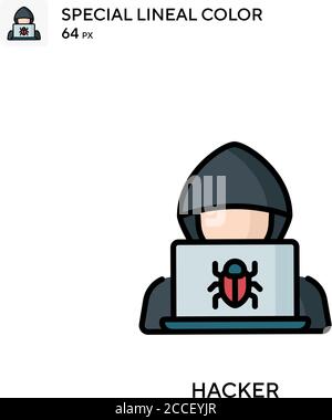 Hacker-1 Special lineal color icon. Illustration symbol design template ...