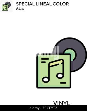Vinyl Special lineal color icon. Illustration symbol design template ...