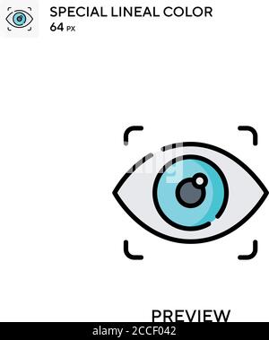 Preview Special lineal color vector icon. Illustration symbol design ...