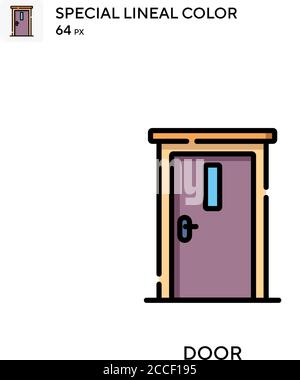 Door Special lineal color icon. Illustration symbol design template for ...