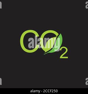 letters co2 leaf shape symbol logo vector Stock Vector Image & Art - Alamy