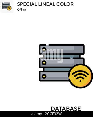 Database Special lineal color icon. Illustration symbol design template ...