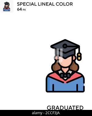 Graduated Special lineal color icon. Illustration symbol design ...
