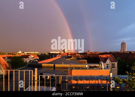 Berlin, roof terrace, rainbow, side rainbow, Alexander's dark ribbon ...