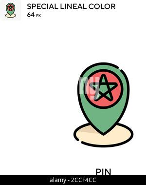 Pin Special lineal color icon. Illustration symbol design template for ...