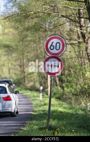 Germany Tempo 60 Speed Limit 60 Stock Photo - Alamy