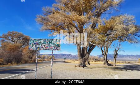 Extraterrestrial Highway sign, Nevada State Route 375, Nevada USA Stock ...