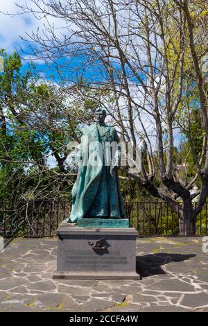 Statue, emperor Karl I, Monte, Funchal, Madeira, Portugal, Kaiser Karl ...