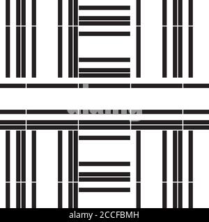 Seamless pattern with horizontal and vertical black segments Stock ...