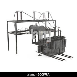 Electric transformer. Distribution of electrical energy by transformers ...