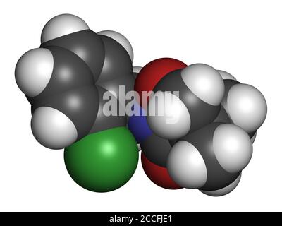 Clomazone herbicide molecule. 3D rendering Stock Photo - Alamy