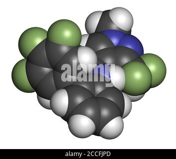 Fluxapyroxad fungicide molecule. 3D rendering Stock Photo - Alamy
