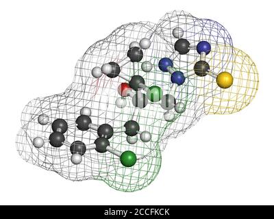 Prothioconazole fungicide molecule. 3D rendering Stock Photo - Alamy