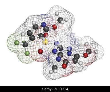 Pyroxsulam herbicide molecule. 3D rendering Stock Photo - Alamy