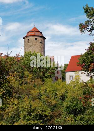 Castle and church in Lisberg, Lisberg municipality, Bamberg district ...