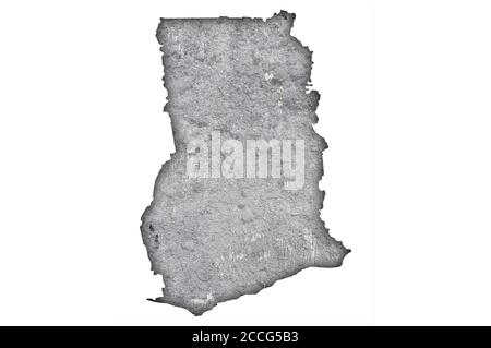 Map of Ghana on weathered concrete Stock Photo - Alamy