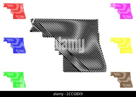 Morgan County (Illinois) outline map set Stock Vector Image & Art - Alamy